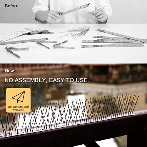 OFFO Brown Bird Spikes Pre-Assembled 4.95m for Roofs and Windows ...