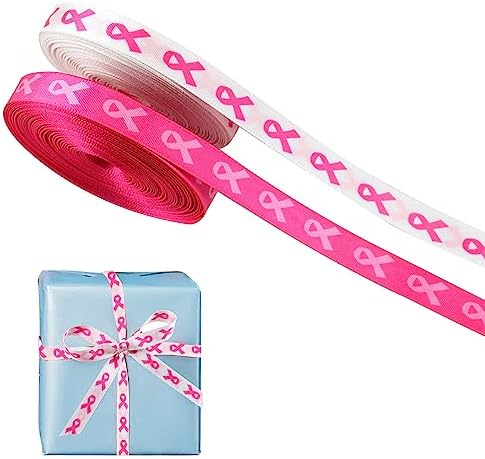 Amazon.com: Breast Cancer Awareness Ribbon - 10 Yards, 2 Rolls of 3cm ...