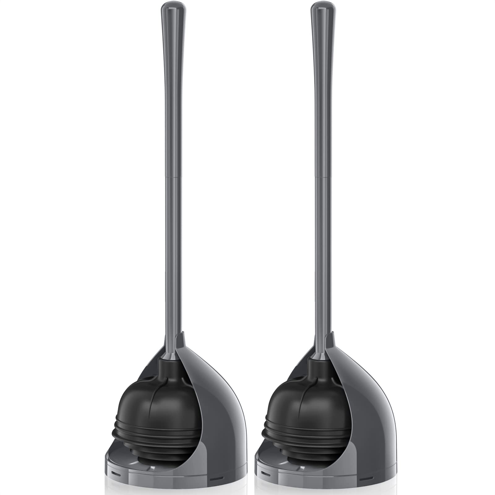 Amazon.com: uptronic 2 Pack Toilet Plunger with Holder, Unique Plunger ...