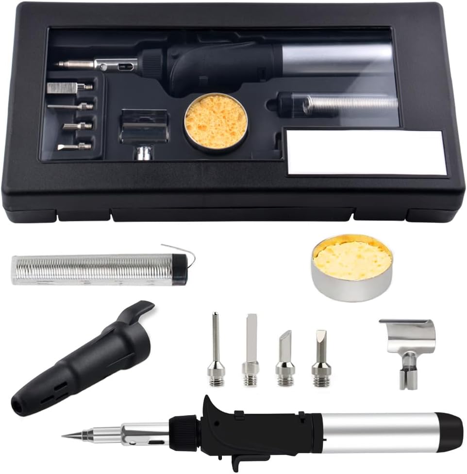 LEXIVON Butane Soldering Iron Multi-Purpose Kit | Cordless Self ...