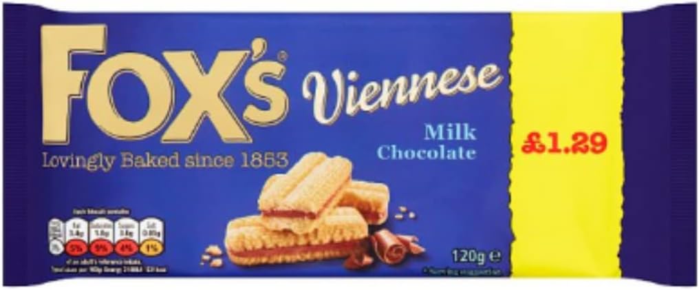 Fox's Viennese Milk Chocolate 120g x Case of 12 : Amazon.co.uk: Grocery