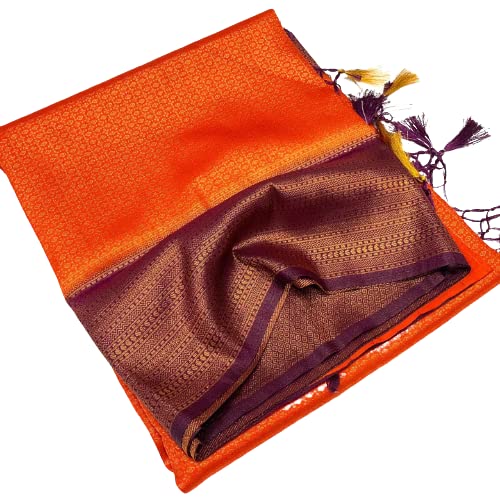 Buy Loyal India Corporation Rich and Soft Kubera Pattu Copper Silk ...