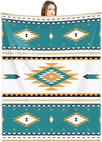 Amazon.com: Aztec Throw Blanket 60 x 50 Inches Flannel Bohemian Warm ...
