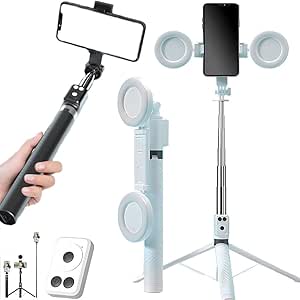 Amazon.com: 6 in 1 Bluetooth Selfie Stick Tripod with Detachable ...
