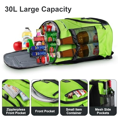 Neloheac 33L Extra Large Backpack Cooler Insulated Leak Proof, Portable ...