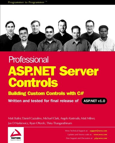 Professional ASP.NET Server Controls: Building Custom Controls with C#: Butler, .MAtt ...