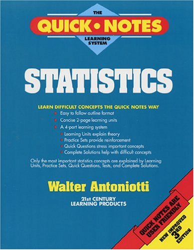 Statistics: Antoniotti, Walter: 9781929850013: Amazon.com: Books