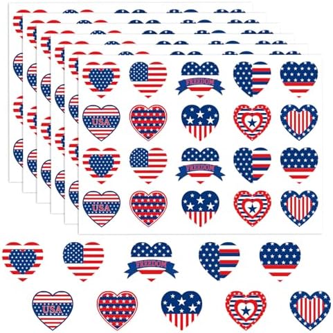 Amazon.com: JarThenaAMCS 500Pcs Patriotic Stickers American Flag ...
