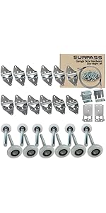 Surpass Garage Door Hardware Kit Roller/Hinge/Top Bracket/Wire Rope ...