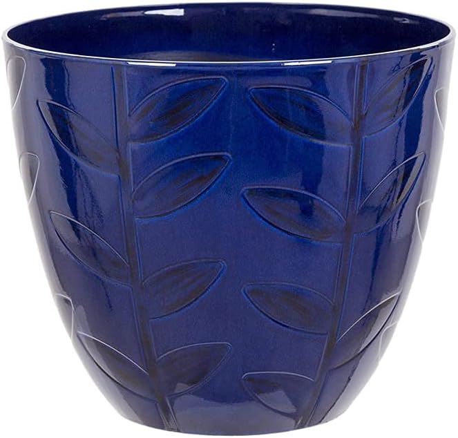 Feather Pot Leaf Design - Plant Pot - 32cm Diameter x 30cm Tall - Made ...