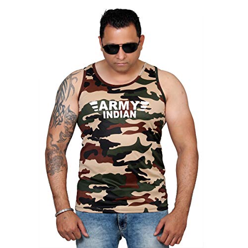 Buy pariferry Indian Army Gym Vest (Large) Multicolour at Amazon.in