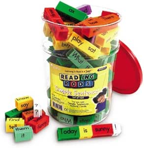 Learning Resources Reading Rods Simple Sentences in Bucket : Amazon.ca ...