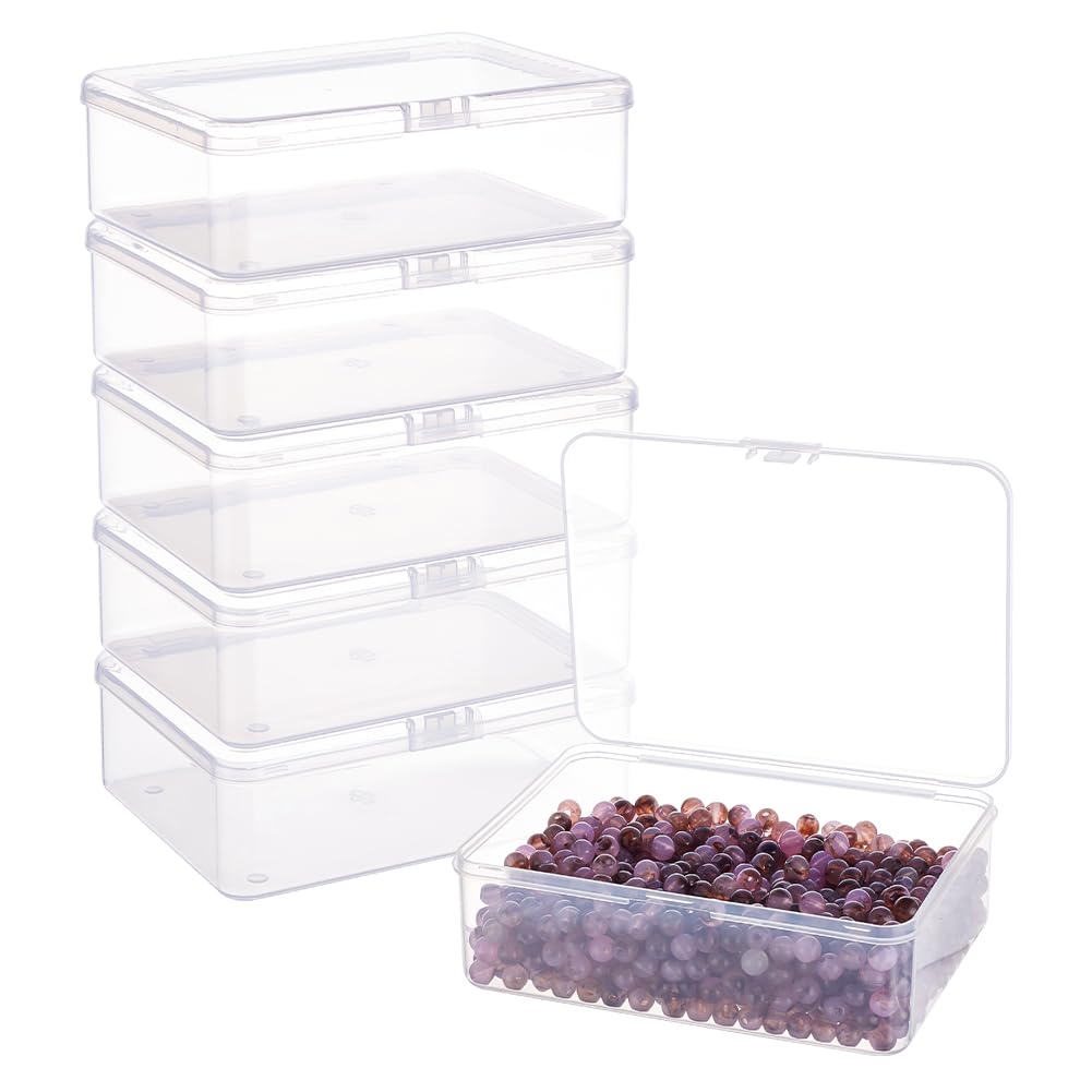 Snapklik.com : BENECREAT 6 Pack 56x42x18 Clear Plastic Box Containers