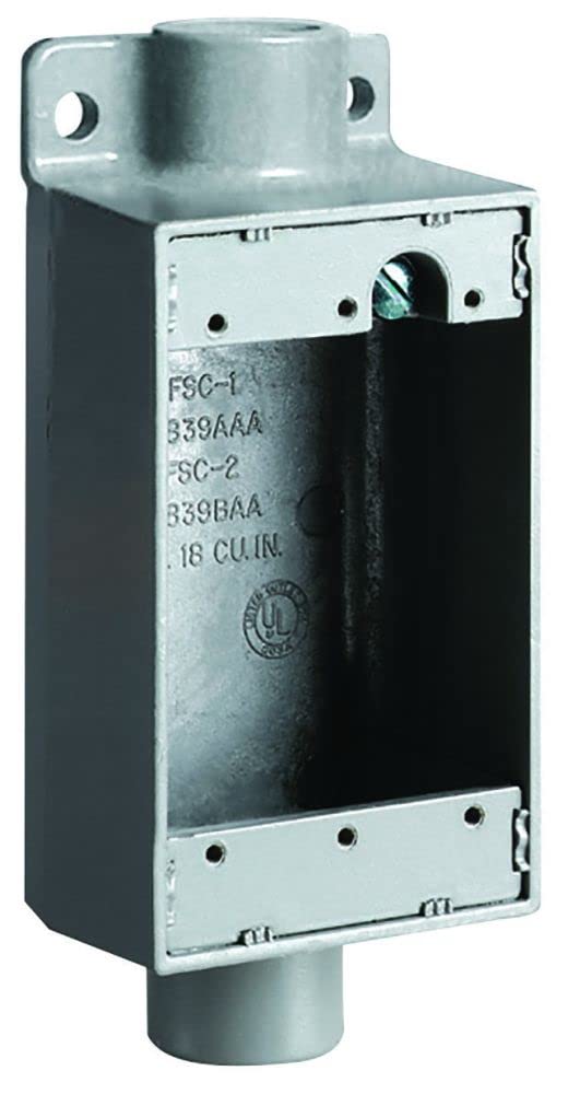 Killark FSC-2 FSC Type Cast Device Box, 3/4" Hub, Shallow, Feed-Thru ...
