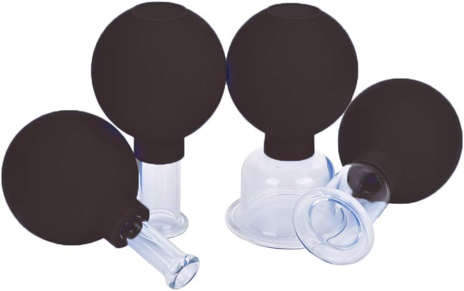 Amazon.com: Nuanchu Glass Face Cupping Cup Set Silicone Massage Vacuum ...