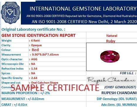 VDesign मानिक रतन Ruby Gemstone 9 Ratti Manik Stone Rashi Ratan Myanmar ...