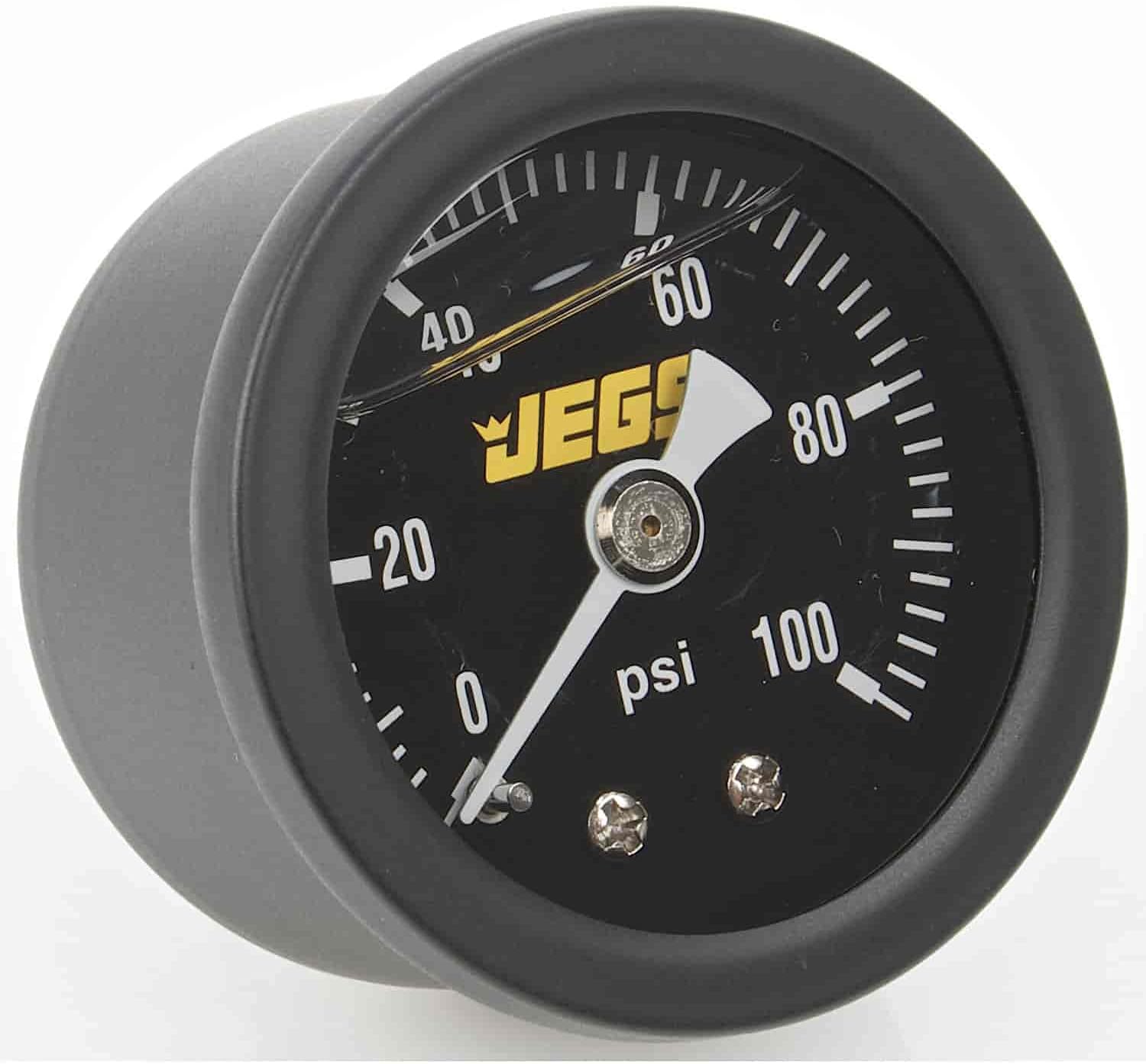 Amazon.com: JEGS Fuel Pressure Gauge | 1.5” Diameter | Liquid Filled ...