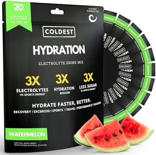 Amazon.com: Coldest Hydration - Electrolytes Powder Packets - Non GMO ...