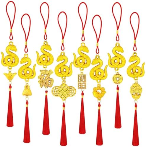 10 Pcs Chinese Year of The Snake Hanging Pendants 2025 Chinese New Year ...