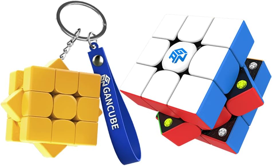 Amazon.com: GAN 356 M, 3x3 Magnetic Speed Cube Stickerless with GAN 330 ...