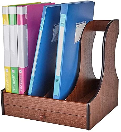 Frixen File Magazine Folder Holder Wooden File Rack Desktop Office File ...