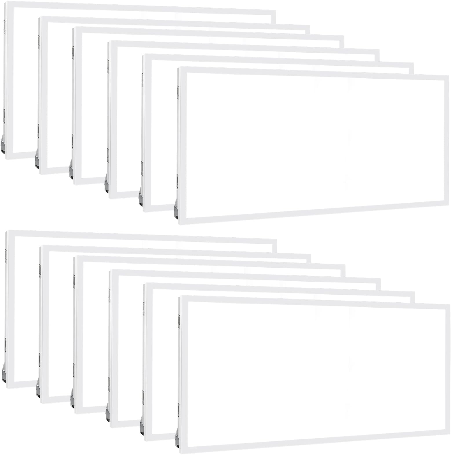 Metalux 2x4 LED Light Fixture 4500 Lumens LED Flat Panel Light 5000K ...