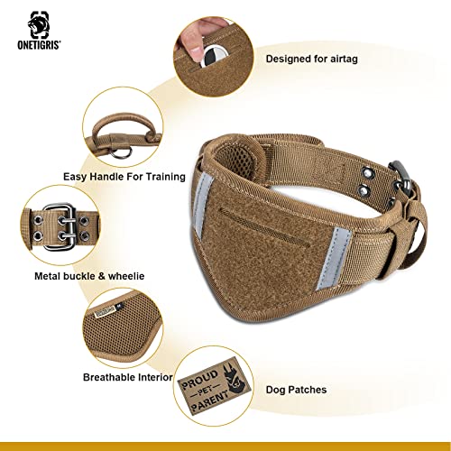 Snapklik.com : OneTigris Tactical Dog Collars Adjustable Military Heavy ...