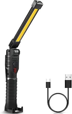 KEPEAK LED Work Light Torch, Rechargeable LED Torch Workshop Lamp COB ...