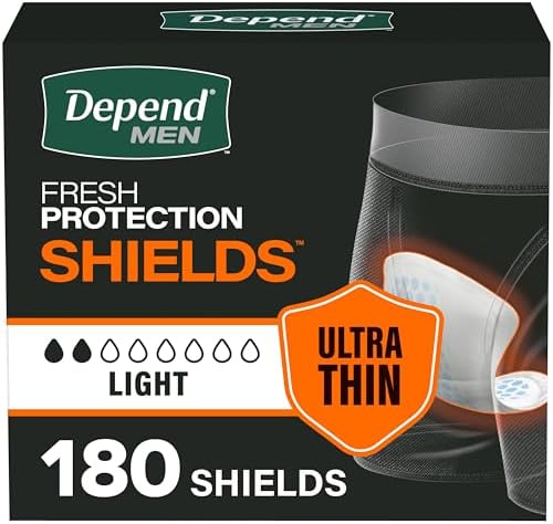 Amazon.com: Depend Shields Incontinence Pads for Men, Light Absorbency ...