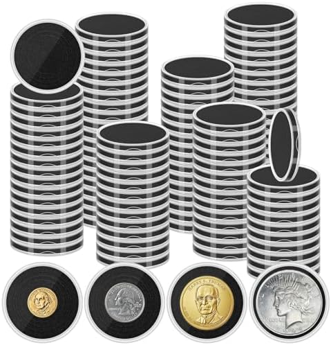Amazon.com : Fansunta 120 Pcs Silver Dollar Coin Holders, Clear Round ...