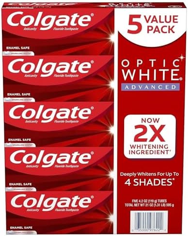 Amazon.com : Colgate Optic White Advanced Hydrogen Peroxide Toothpaste ...