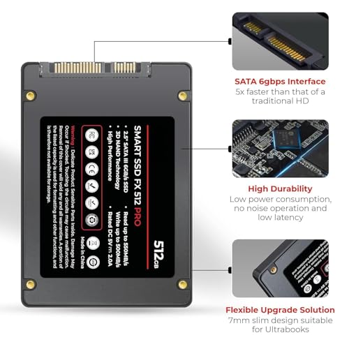 F0XIN 512 GB PRO SSD | Internal Solid State Drive | 3D NAND Technology ...