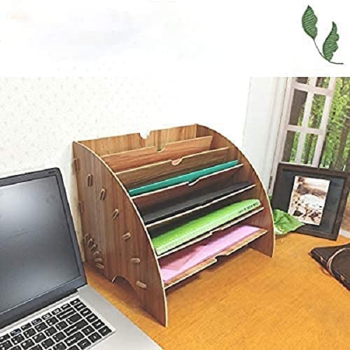 Citaaz DIY Wooden Magazine File Holder Organiser Multi Trays Papers ...
