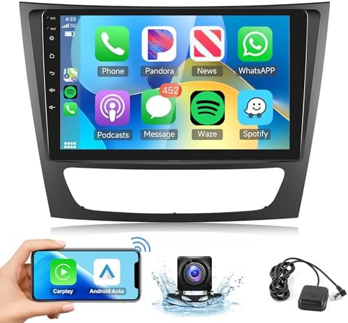 Amazon.com: 2G+64G Car Radio Stereo for Mercedes Benz E Class W211 E200 ...