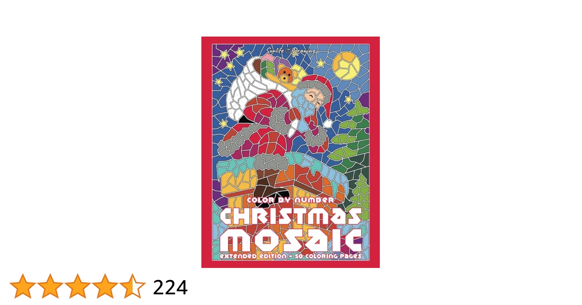 mosaic coloring pages christmas