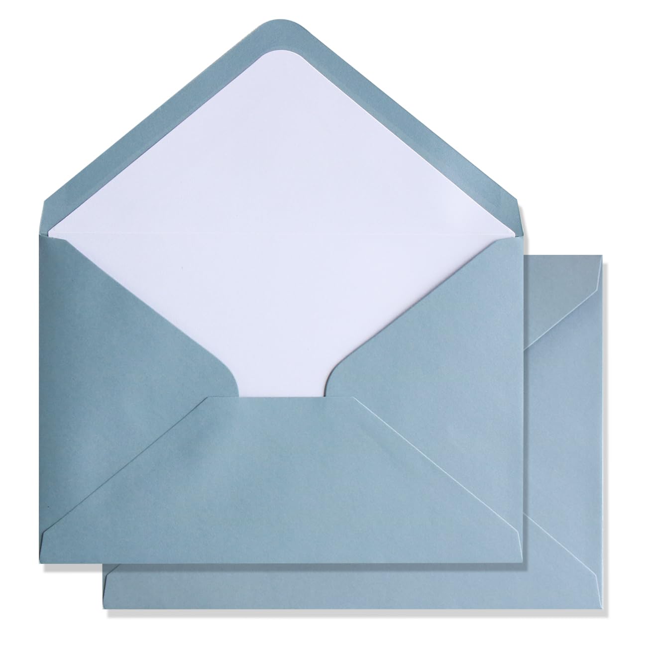 KUCHYNEE 50PCS A7 Dusty Blue Envelopes with Adhesive Self-Sealing, 5.3 ...