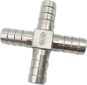 Amazon.com: LIUYI 304 Stainless Steel Type Cross Hose Barb Joint for ...