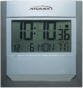 Amazon.com: ATOMIX 50211 Titanium Square Digital Wall Clock : Home ...