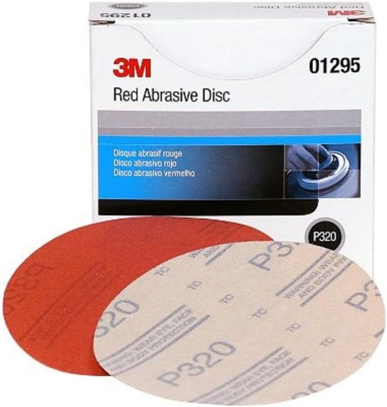 Amazon.com: 3M Hookit Red Abrasive Sanding Discs, 01219, No Hole, 6 in ...