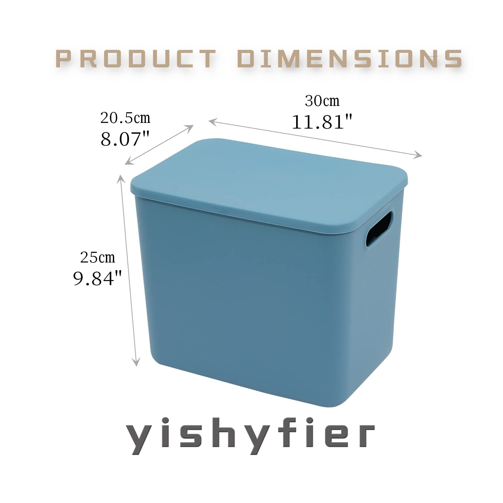 Yishyfier Plastic Storage Baskets With Lid Organizing Container Lidded ...