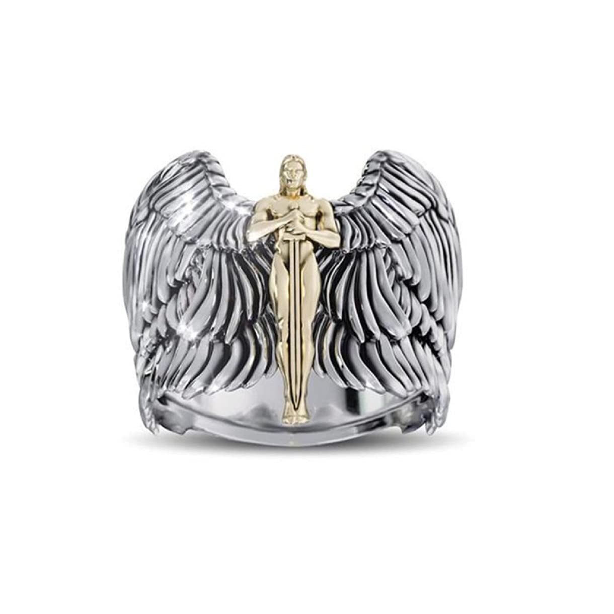 Buy MayiaHey Gold Angle Wing Ring,Greek Angel Ring for Men, Norse ...