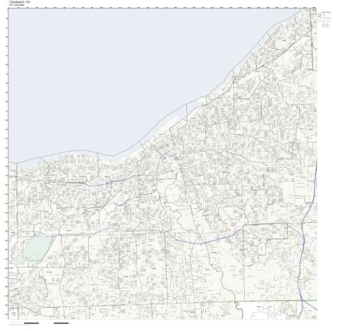 Amazon.com : ZIP Code Wall Map of Cleveland, OH ZIP Code Map Laminated ...