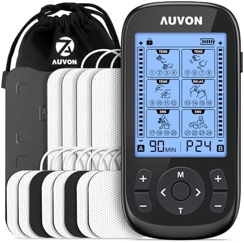 Amazon.com: AUVON 3-in-1 TENS Unit Muscle Stimulator, EMS Massage ...