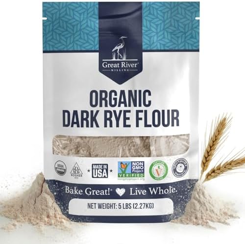 Amazon.com : Great River Milling Organic Dark Rye Flour | Whole Grain ...