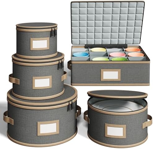 Amazon.com: Hard Shell China Storage Containers – 5 Piece Set for ...