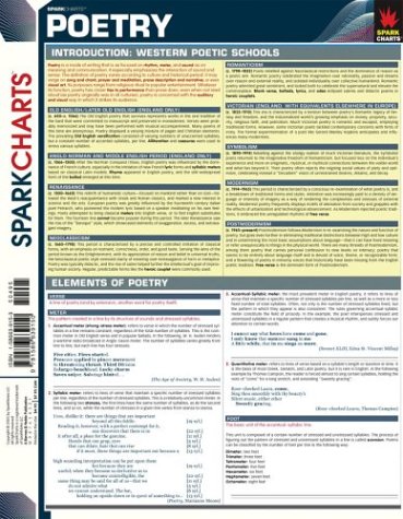 Poetry (SparkCharts): SparkNotes: 9781586639150: Amazon.com: Books