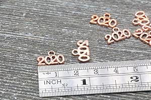 Amazon.com: 2020 Charms Class of 2020 Charms New Year CLET Charms Rose ...