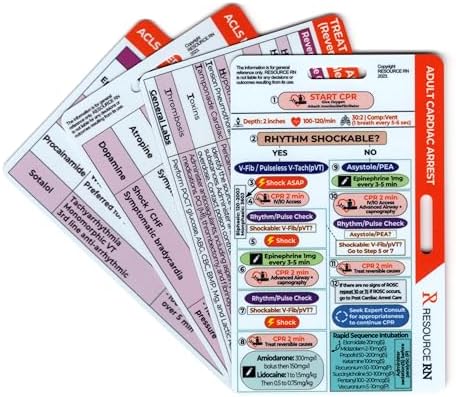 Amazon.com : Advanced Cardiac Life Support (ACLS) Badge Buddy – 2-Card ...