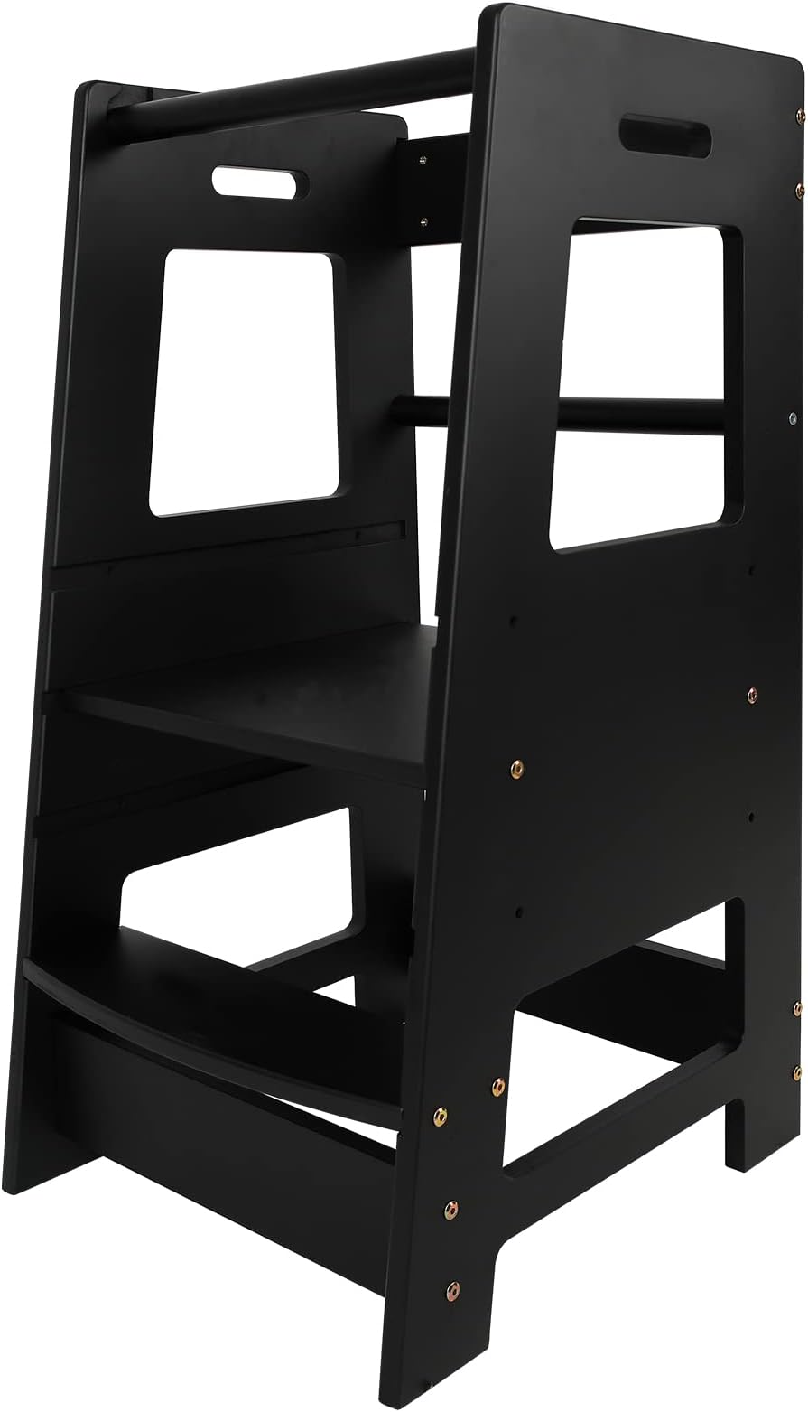 Amazon.com: Bateso Toddler Step Stool, Kid Standing Tower and 2 Gray ...