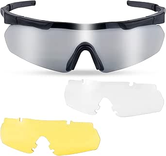Amazon.com : GGBuy Hunting Safety Glasses Tactical Shooting Glasses ...